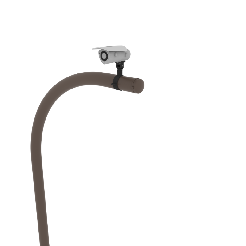 12 ft. Round Aluminum Camera Pole with Extended Arm, 4 ft. - 6 ft.